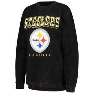 G-III 4HER BY CARL BANKS Pittsburgh Steelers Pullover Sweatshirt - Black
