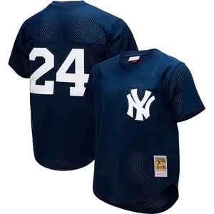 Mitchell & Ness Rickey Henderson New York Yankees Cooperstown Collection Mesh Button-up Jersey - Navy