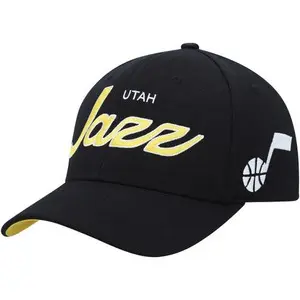 Mitchell & Ness Utah Jazz Mvp Team Script 2.0 Stretch Snapback Hat - Black