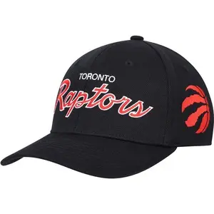 Mitchell & Ness Toronto Raptors Mvp Team Script 2.0 Stretch Snapback Hat - Black