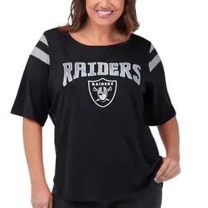 G-III 4HER BY CARL BANKS Las Vegas Raiders Linebacker T-shirt - Black