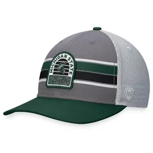 Top Of The World Green Michigan State Spartans Aurora Trucker Adjustable Hat - Gray