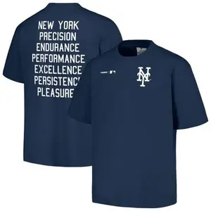 PLEASURES New York Mets Precision T-shirt - Navy