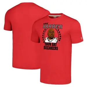 HOMAGE Ronde Barber Heathe Tampa Bay Buccaneers Caricature Reti Player Tri-blend T-shirt - Red