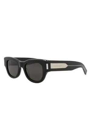 Saint Laurent 49mm Round Sunglasses