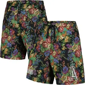 PLEASURES Los Angeles Angels Floral Shorts - Black