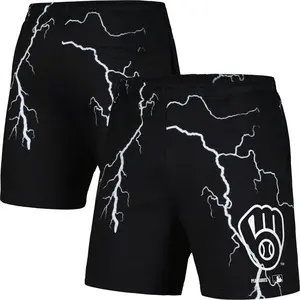 PLEASURES Milwaukee Brewers Lightning Shorts - Black