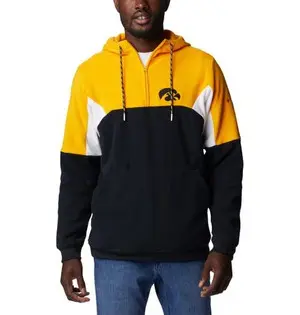 Columbia Iowa Hawkeyes Lodge Quarter-zip Hoodie - Black