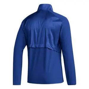 Adidas Kansas Jayhawks Sideline Aeroready Raglan Sleeve Quarter-zip Jacket - Royal