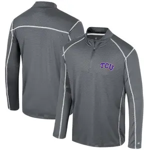 COLOSSEUM Tcu Horned Frogs Cameron Quarter-zip Windshirt - Black