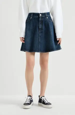 Brunello Cucinelli Mini Skirt - Denim
