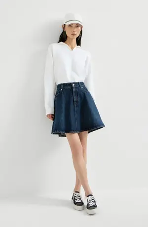 Brunello Cucinelli Mini Skirt - Denim