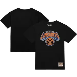 Mitchell & Ness Jeremy Lin New York Knicks Linsanity Logo T-shirt - Black