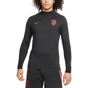 Nike Uswnt 2023 Strike Drill Performance Raglan Quarter-zip Long Sleeve Top - Black
