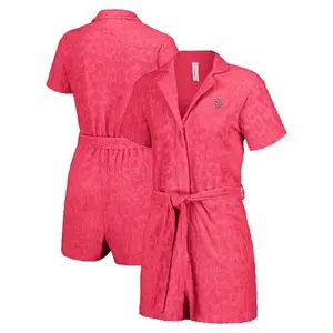 LUSSO Pink St. Louis Cardinals Trixie Cheetah Romper - Red