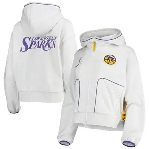 Nike Los Angeles Sparks Performance Full-zip Hoodie - Gray