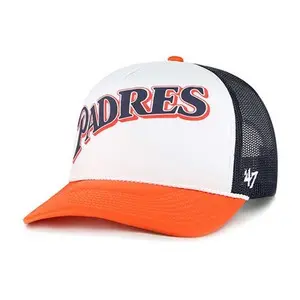 '47 San Diego Padres Foam Front Script Trucker Snapback Hat - White