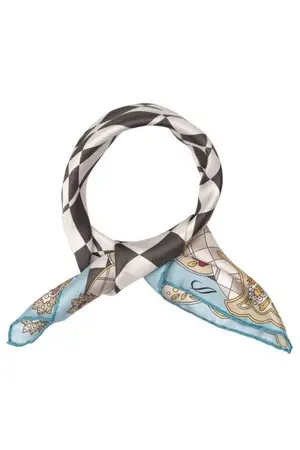 ELIZABETTA Damasilk Bandana - Aqua