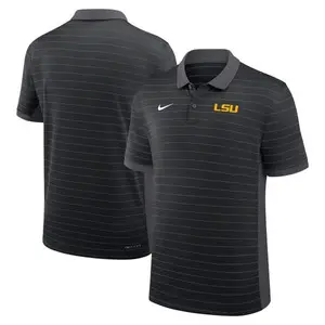 Nike Lsu Tigers 2025 Early Season Coaches Sideline Victory Stripe Performance Polo - Black