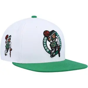 Mitchell & Ness Green Boston Celtics Side Core 2.0 Snapback Hat - White