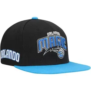 Mitchell & Ness Royal Orlando Magic Side Core 2.0 Snapback Hat - Black