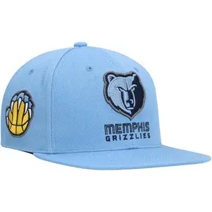 Mitchell & Ness Memphis Grizzlies Side Core 2.0 Snapback Hat - Light Blue
