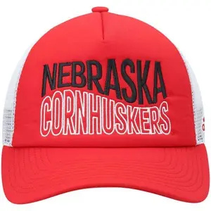 Adidas Nebraska Huskers Wave Foam Trucker Snapback Hat