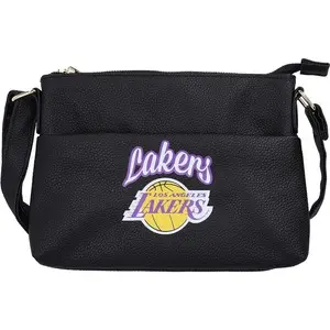 FOCO Los Angeles Lakers Logo Script Crossbody Handbag