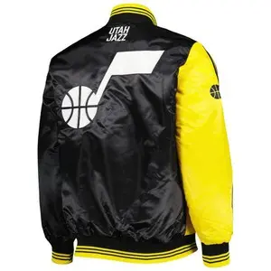 STARTER Utah Jazz Fast Break Satin Jacket - Gold