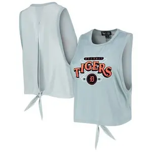 THE WILD COLLECTIVE Detroit Tigers Twist-tie Tank Top - Blue