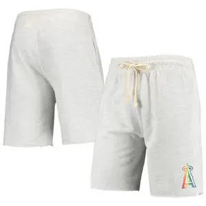 CONCEPTS SPORT Los Angeles Angels Mainstream Logo Terry Tri-blend Shorts - Oatmeal