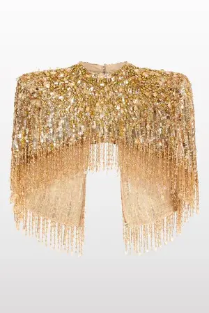 Jenny Packham Ellen Beaded Capelet - Illusion