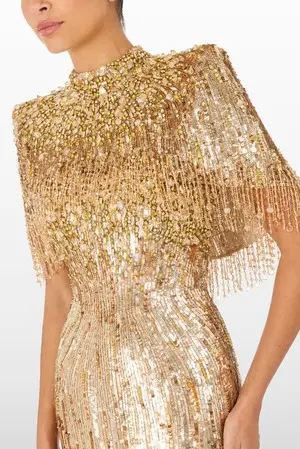 Jenny Packham Ellen Beaded Capelet - Illusion