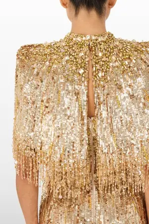 Jenny Packham Ellen Beaded Capelet - Illusion