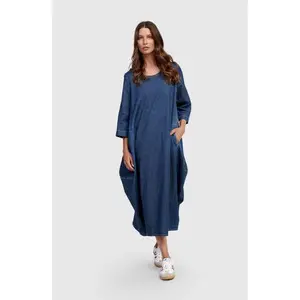 Alembika Liberty Oversized Cocoon Dress - Denim