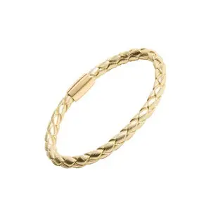 JAN LESLIE Calypso Petite Leather Bracelet Gold