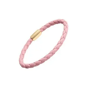 JAN LESLIE Calypso Petite Leather Bracelet Pink