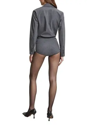 OTTOD'AME Long Sleeve Criss-cross Neckline Body - Grey