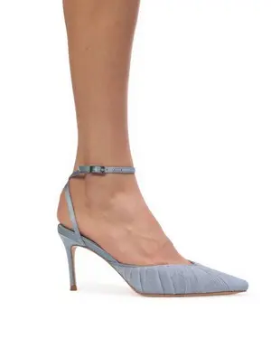 BLACK SUEDE STUDIO Melody 80 Pump - Ashley Blue Tulle