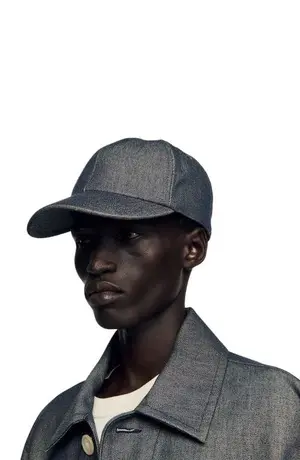Sandro Denim Cap With Logo - Blue