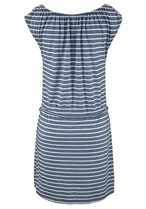 LASCANA Tie Neckline Striped Dress