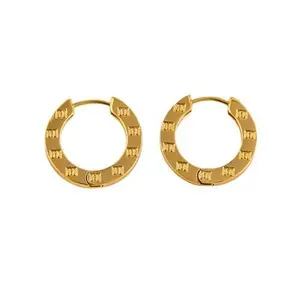 DESERI Logo Hoop Earring - Gold
