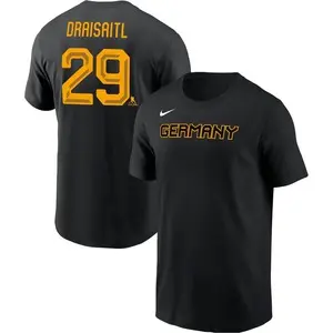 Nike Leon Draisaitl Germany Hockey 2026 Name & Number T-shirt - Black