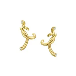 OUTOFOFFICE Twist Pave Ear Cuff - Gold