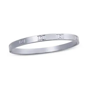 DESERI DESERI DD Logo Bangle Bracelet Silver
