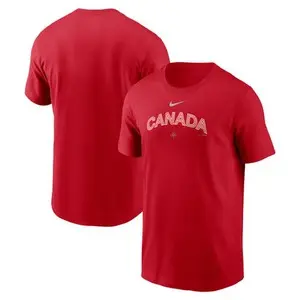 Nike Canada Baseball 2026 World Baseball Classic Wordmark T-shirt - Red