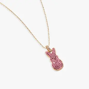ALEX AND ANI Peeps® Pavé Crystal Bunny Pendant Necklace - Pink