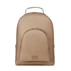 DESERI Kelley Grain-embossed Full-grain Leather Backpack - Beige