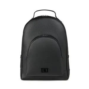 DESERI Kelley Grain-embossed Full-grain Leather Backpack - Black