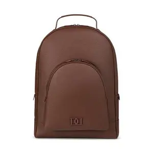 DESERI Kelley Grain-embossed Full-grain Leather Backpack - Brown